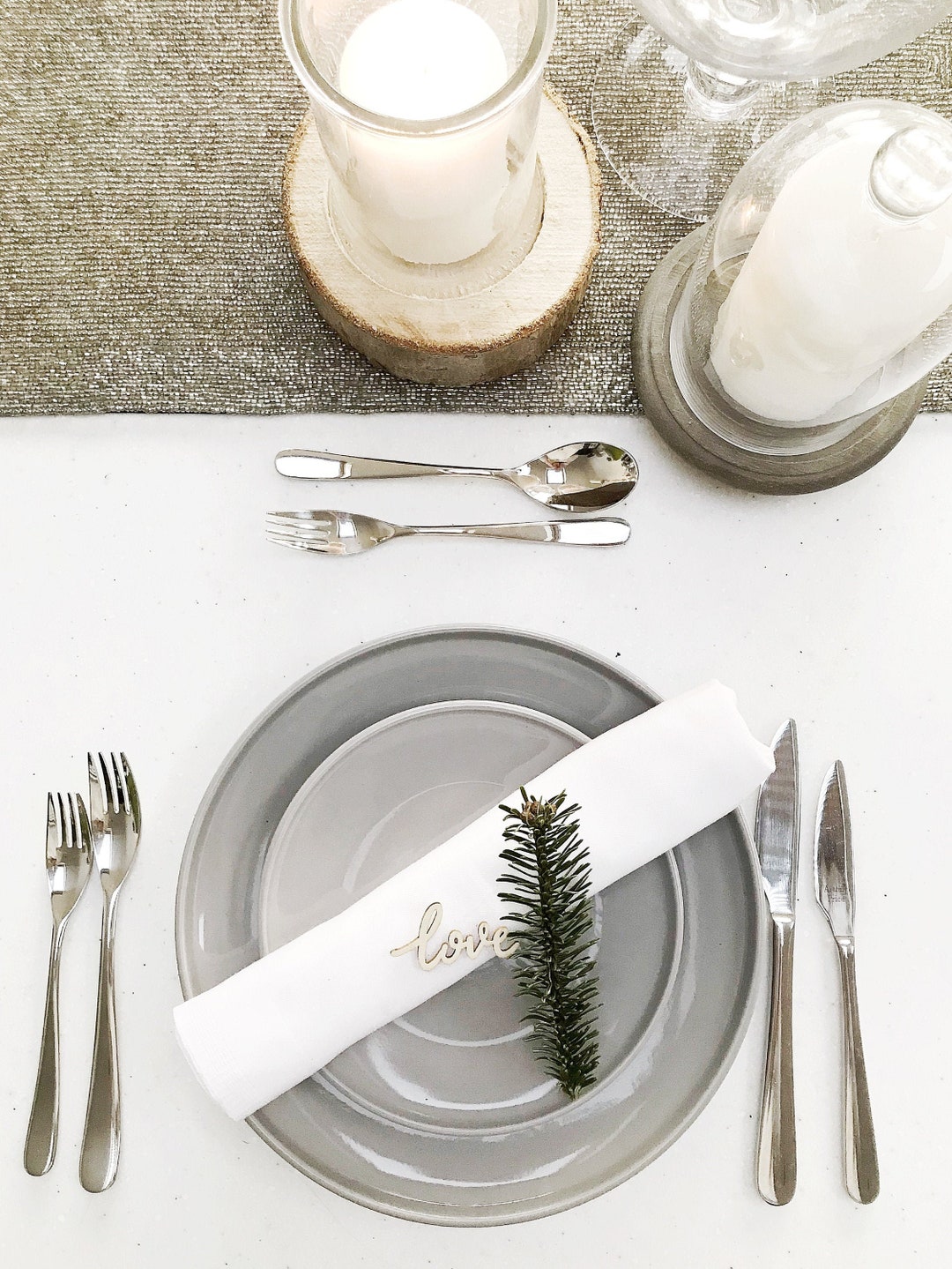 Table Setting Place Setting Acrylic Love Design - Etsy