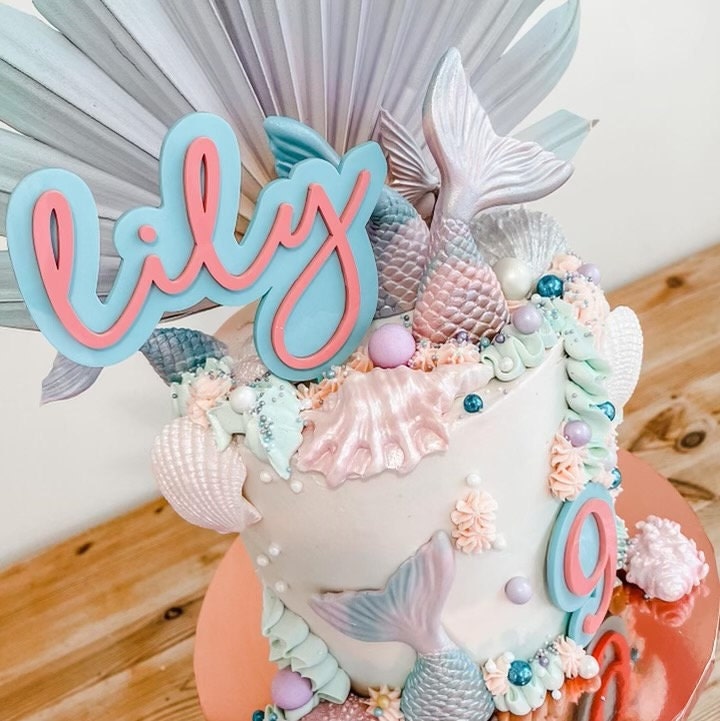 Personalised Double-Layer Cake Topper | Etsy