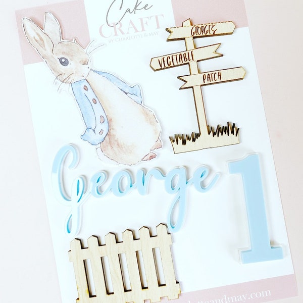 Peter Rabbit Cake Topper - Etsy