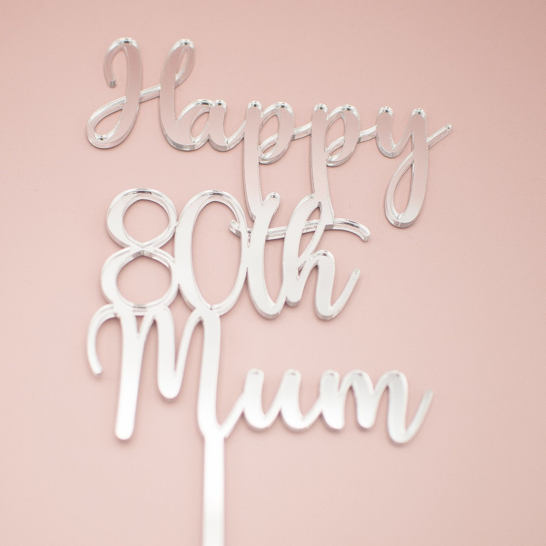 Personalised Birthday Age Topper Acrylic Cake Topper Custom Birthday ...