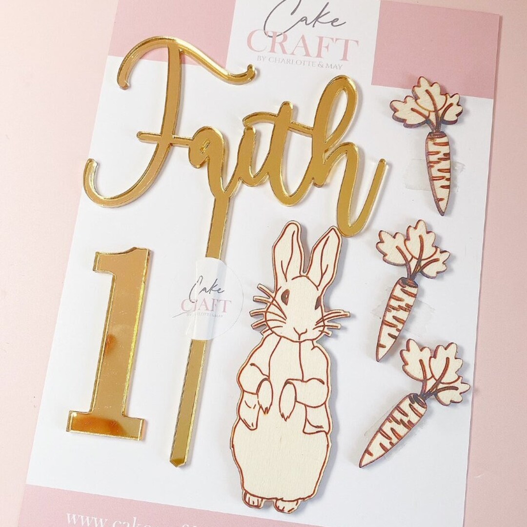 Peter Rabbit Cake Topper | Flopsy Bunny Cake Charms | Rabbit Cake ...