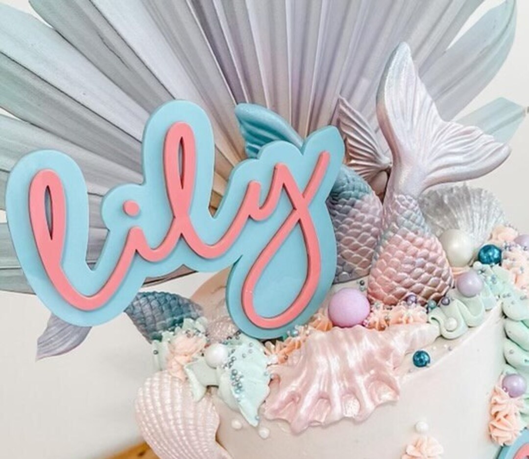 Personalised Double-layer Cake Topper | Personalised Acrylic Topper ...