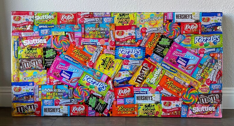 Custom Candy Wall Art, Large Resin Art - Etsy