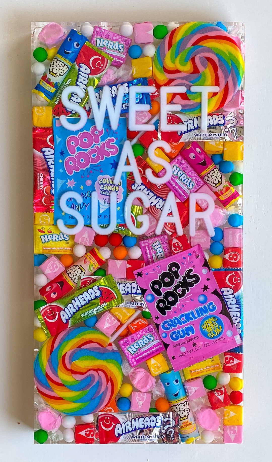 Candy Wall Art, Custom Order 18”x9” Resin Candy Art - Etsy