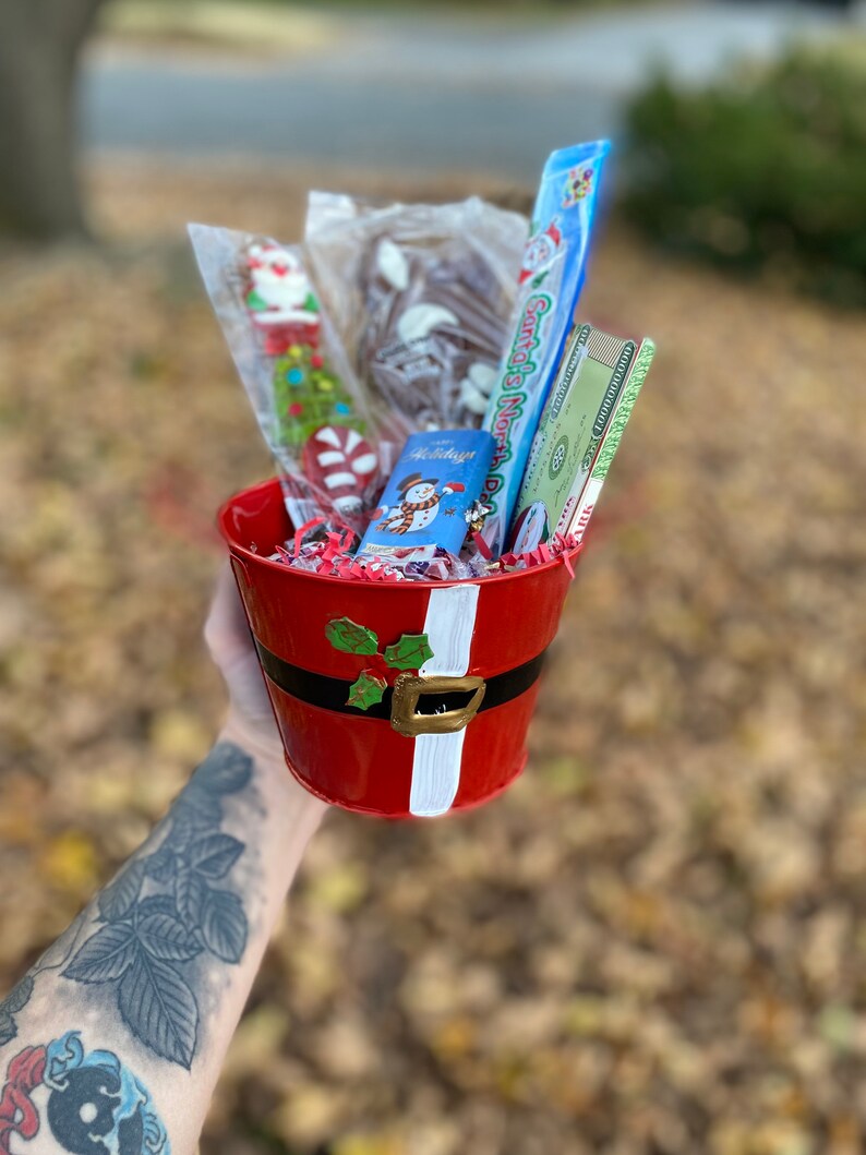 Christmas Mini Gift Bucket / Holiday Gift Basket - Etsy