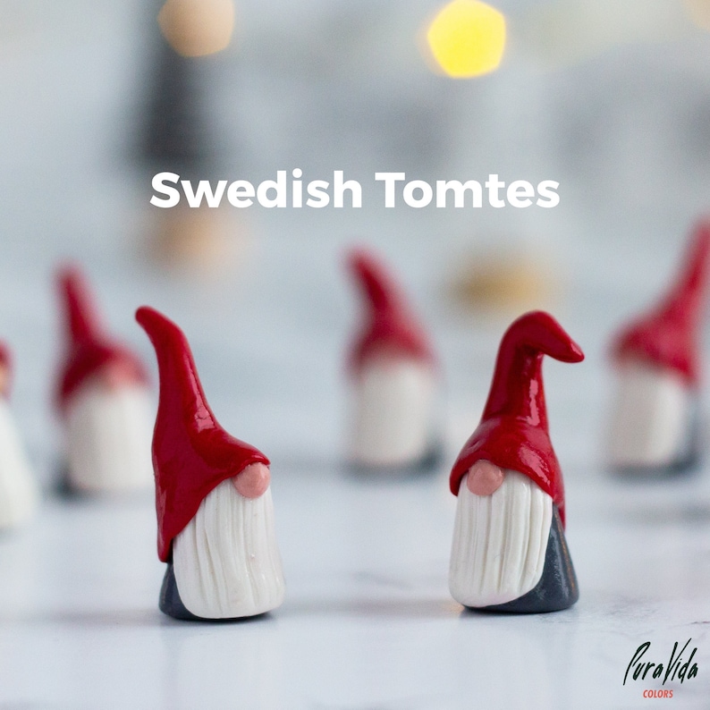 Miniature Gnome, Swedish Tomte, Norwegian Nisse, Polymer Clay - Etsy