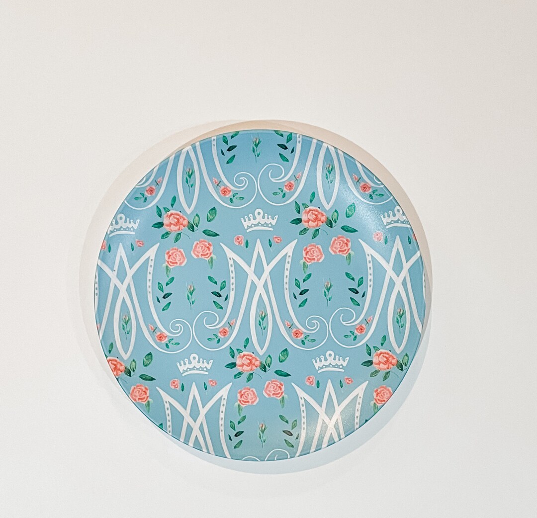 Auspice Maria Plate Pool Blue | Catholic Plate | Mary Plate | Catholic ...
