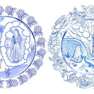 Set of 4 Marian Apparition Plates | Catholic Set of 4 Blessed Mother ...