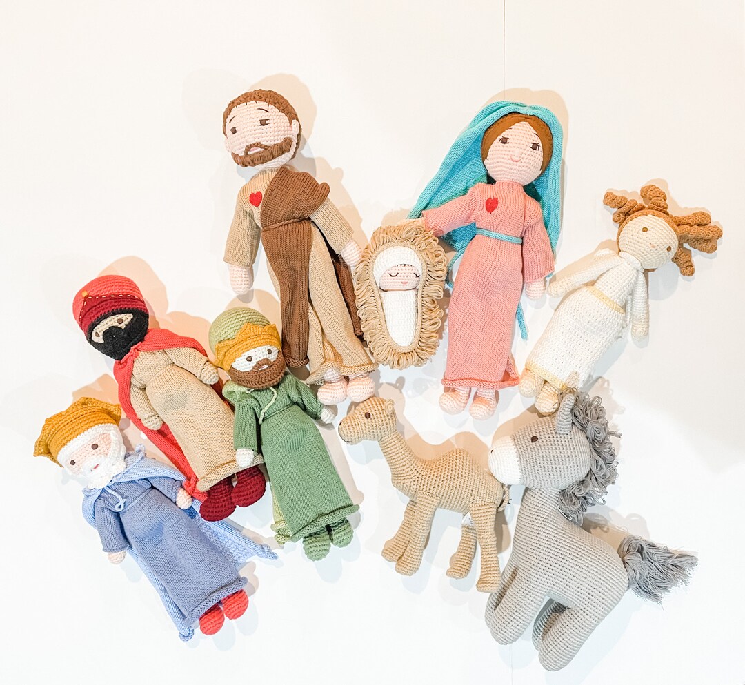 Nativity Scene Dolls Creche Catholic Christmas Dolls Holy Family Dolls ...