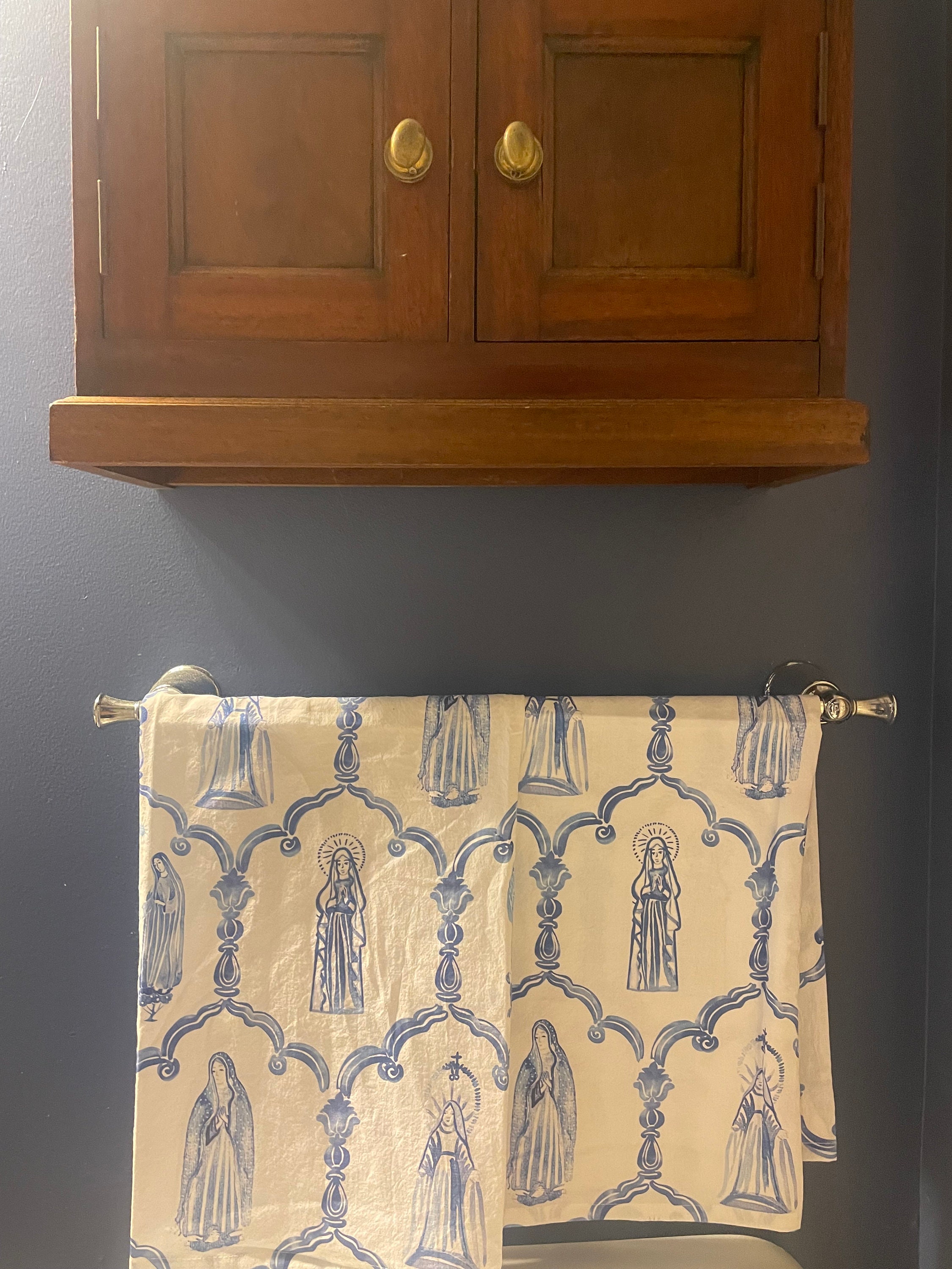 Catholic Mary Apparition Hand Towels | Blue & White Set of 2 - Etsy