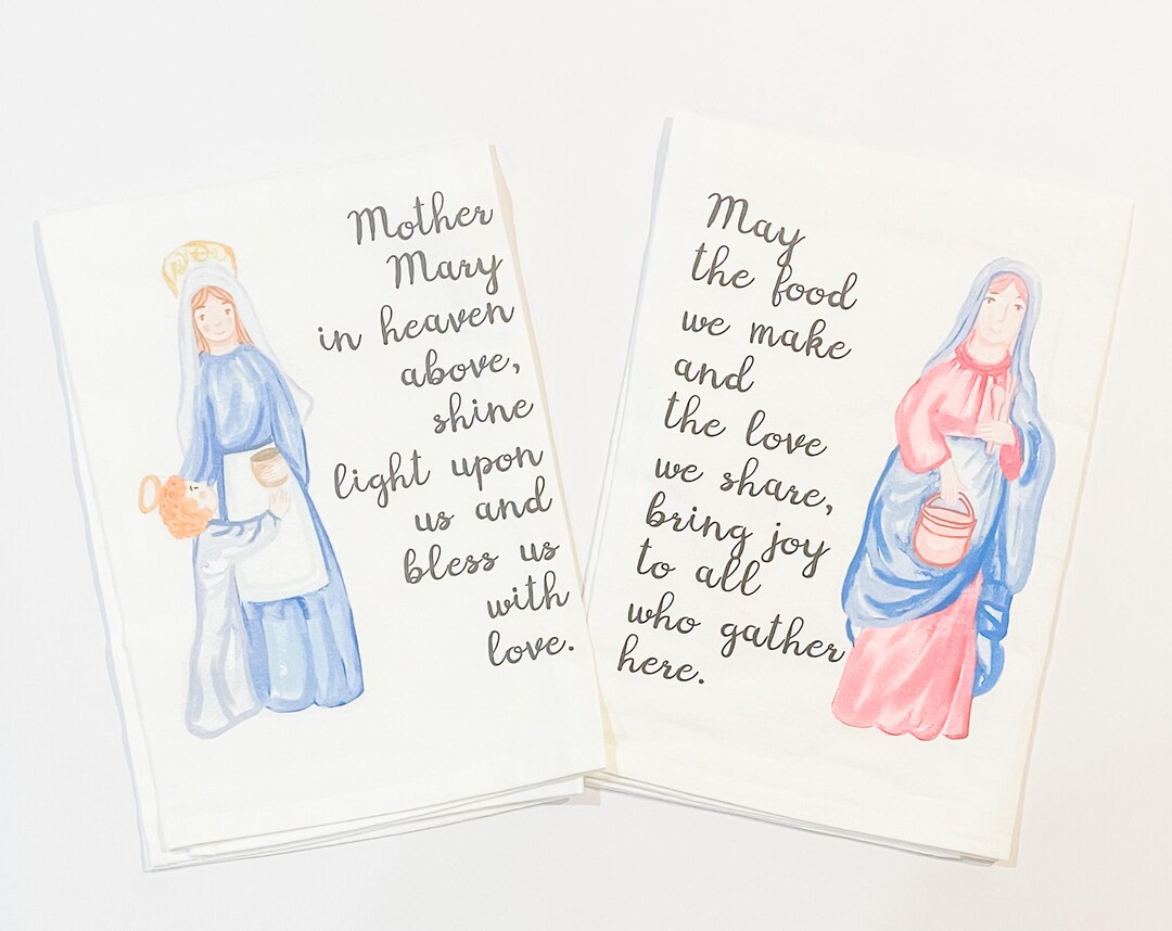 Kitchen Madonna Hand Towels| Catholic Hand Towel | Blessed Mother ...
