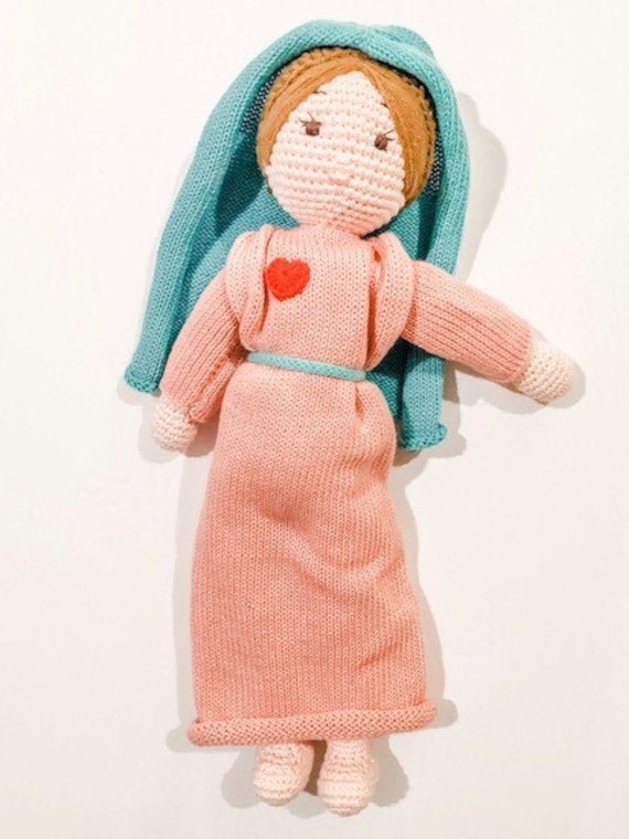 Blessed Mother Knit Doll Mary Doll Mary on the Mantle - Etsy
