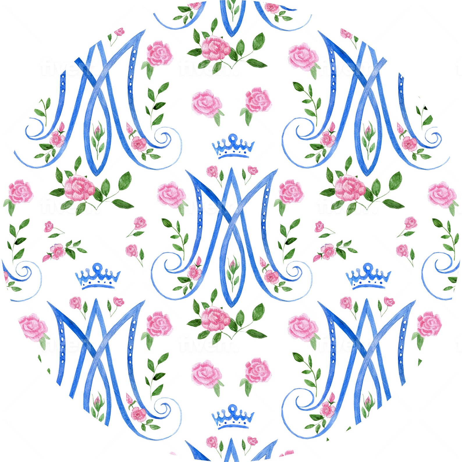 Auspice Maria Catholic Plate | Blessed Mother Floral Design - Etsy