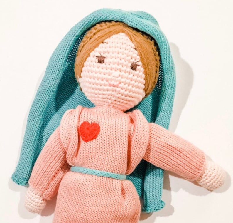Blessed Mother Knit Doll Mary Doll Mary on the Mantle - Etsy