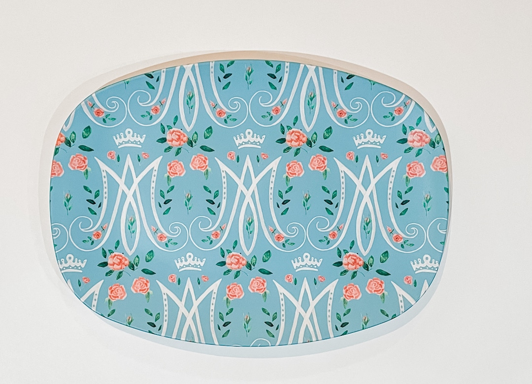 Auspice Maria Platter Pool Blue | Catholic Platter | Catholic Home ...
