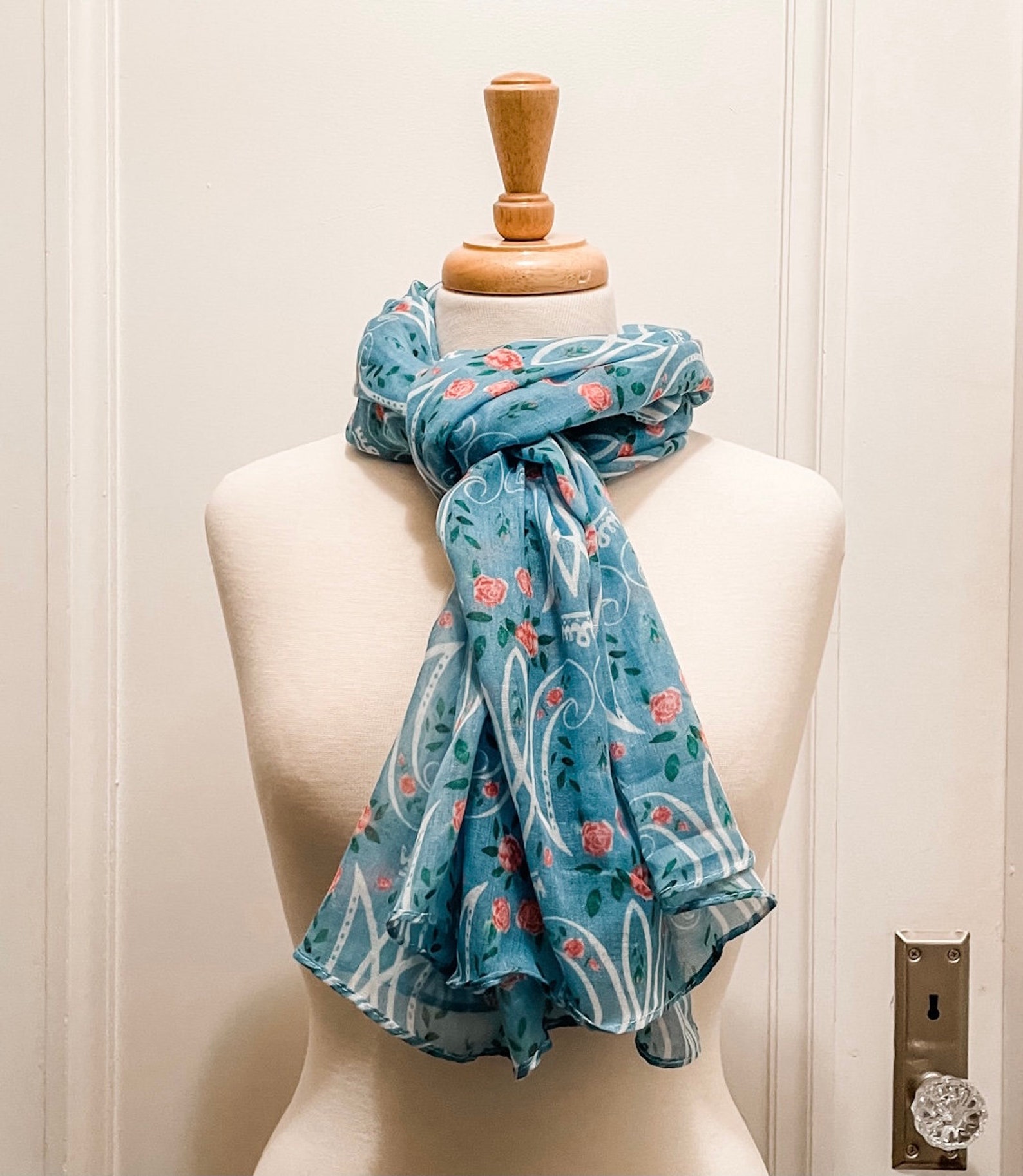 Auspice Maria | Ave Maria | Catholic Scarf | Mary Scarf | Catholic ...