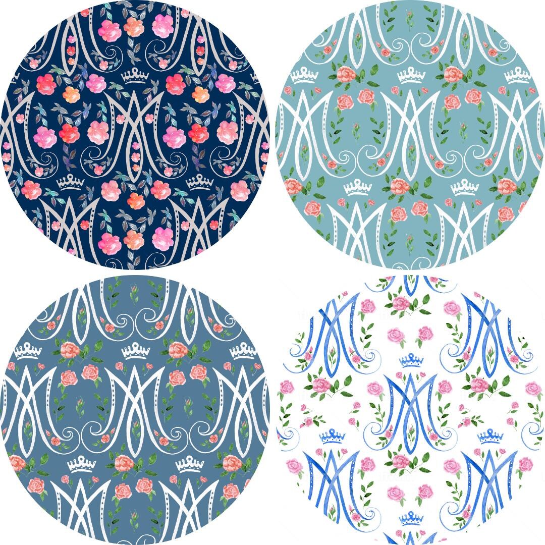 Set of Auspice Maria Catholic Plates | Catholic Blessed Mother Plates ...