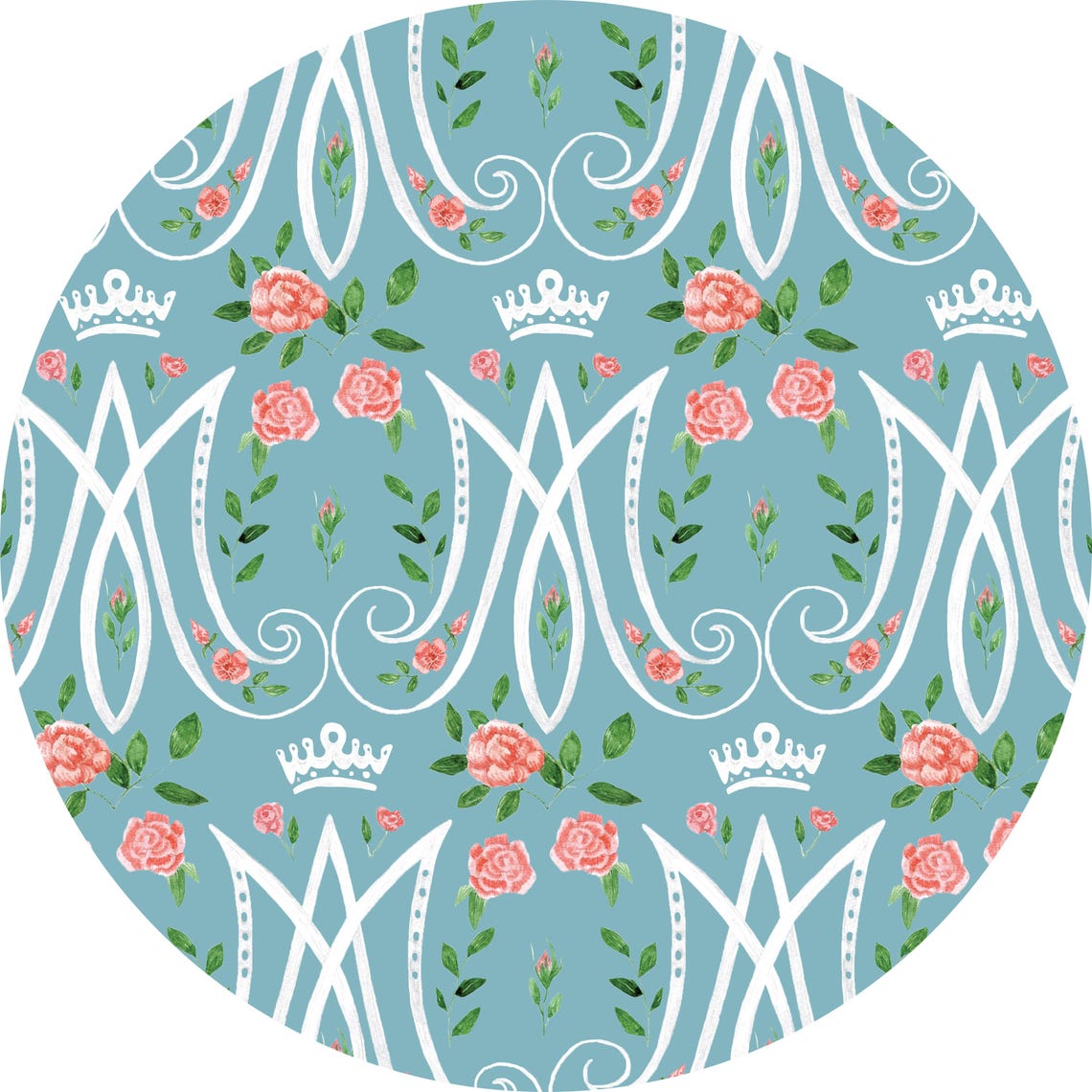 Auspice Maria Catholic Plate | Blessed Mother Floral Design - Etsy