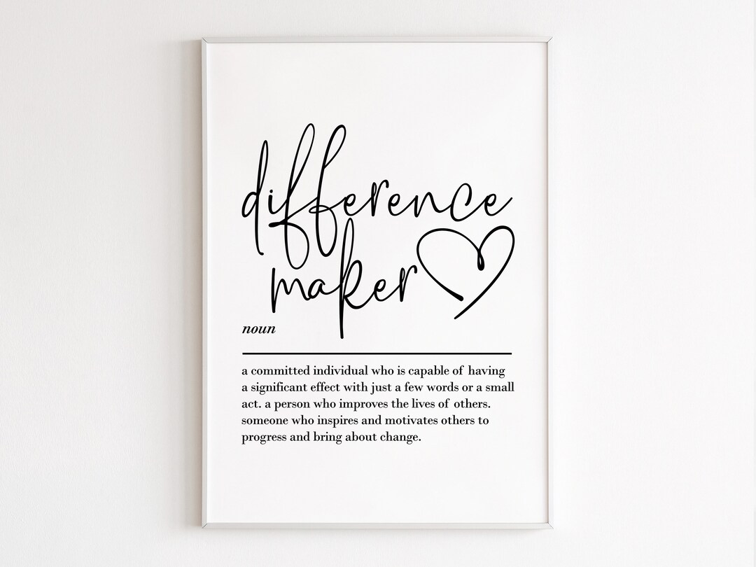 Difference Maker Definition, Teacher Gifts, Thank You Gift, Mentor Gift ...