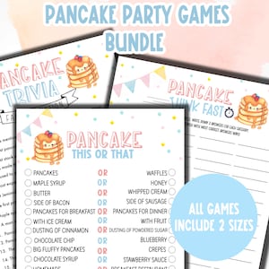 Pancake Party Games Bundle | Pancakes and Pajamas | Pancake Day Games ...
