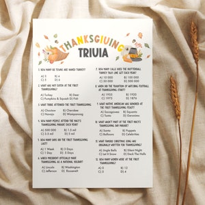 Thanksgiving Trivia Game | Friendsgiving Games | Thanksgiving Games ...