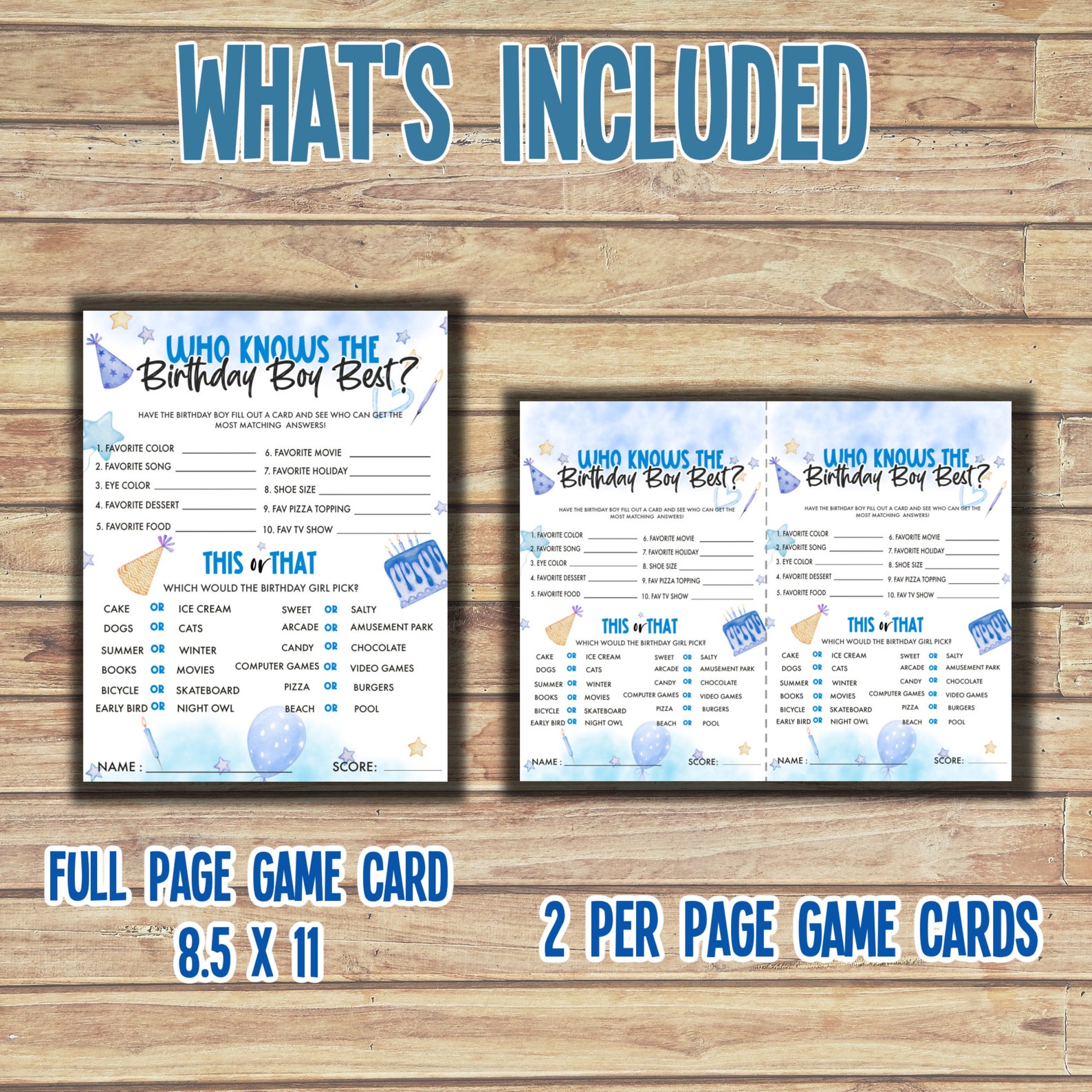 Who Knows the Birthday Boy Best Game | How Well Do You Know the ...