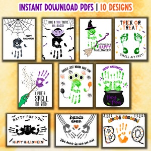 Halloween Handprint Art | Halloween Handprint Craft Bundle | Halloween ...