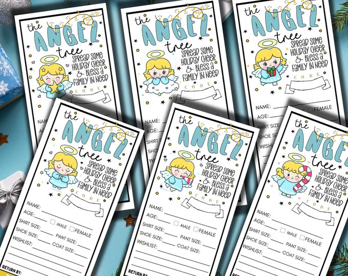 Editable Giving Tree Gift Tag, Angel Tree Gift Tag Christmas, Donation ...