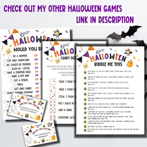 Halloween Trivia Game Printable | Halloween Trivia Quiz Party Game ...