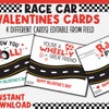 Printable Race Car Valentine's Day Cards for Car Loving Kids! Last ...