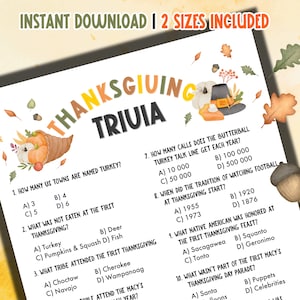 Thanksgiving Trivia Game | Friendsgiving Games | Thanksgiving Games ...