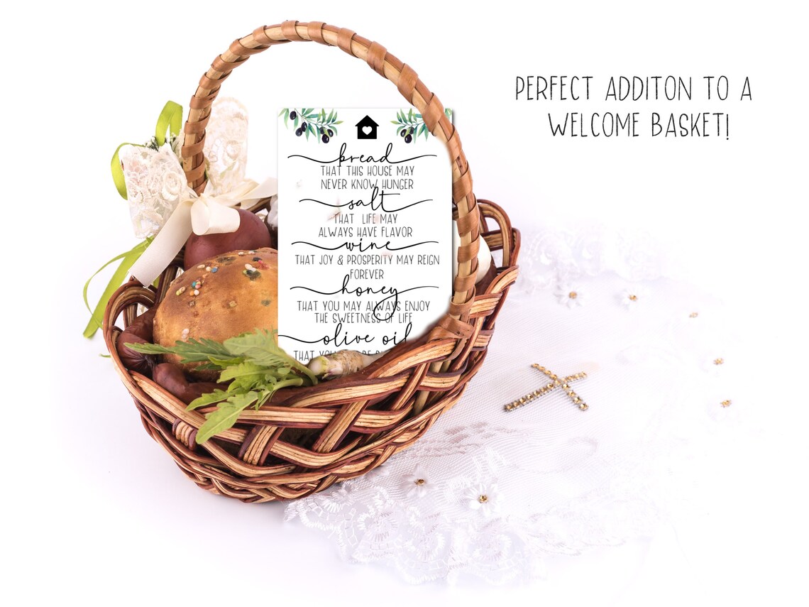 Housewarming Printable Home Blessing Bread Salt Wine New - Etsy