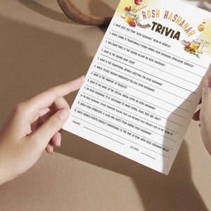 Rosh Hashanah Trivia Game | Jewish High Holiday Games | Rosh Hashanhah ...