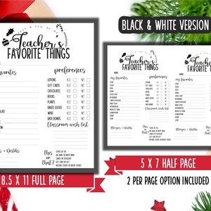 Teacher Appreciation Gift Survey, Teacher's Favorite Things ...