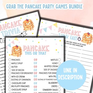 Pancake Party Games | Pancake Trivia Game Printable | Pancakes and ...