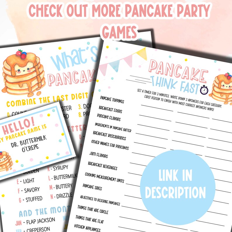 Pancake Party Games | Pancake This or That Game | Pancakes and Pajamas ...