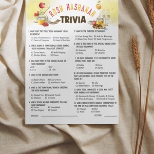 Rosh Hashanah Trivia Game | Jewish High Holiday Games | Rosh Hashanhah ...