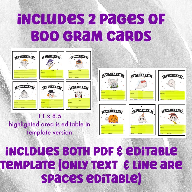 EDITABLE Boo Gram Fundraiser Flyer Template | Halloween Candy Gram PTO ...