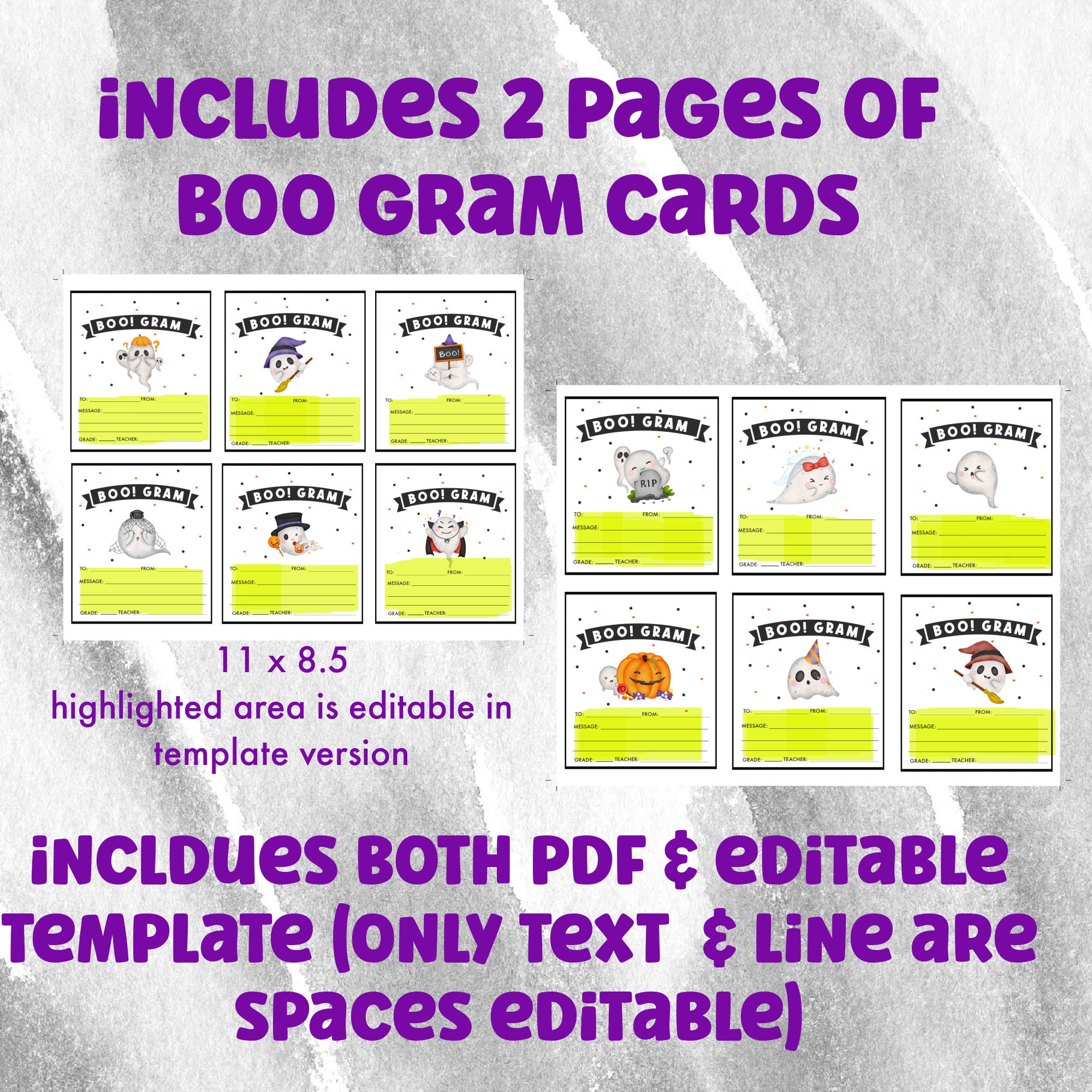 EDITABLE Boo Gram Fundraiser Flyer Template | Halloween Candy Gram PTO ...