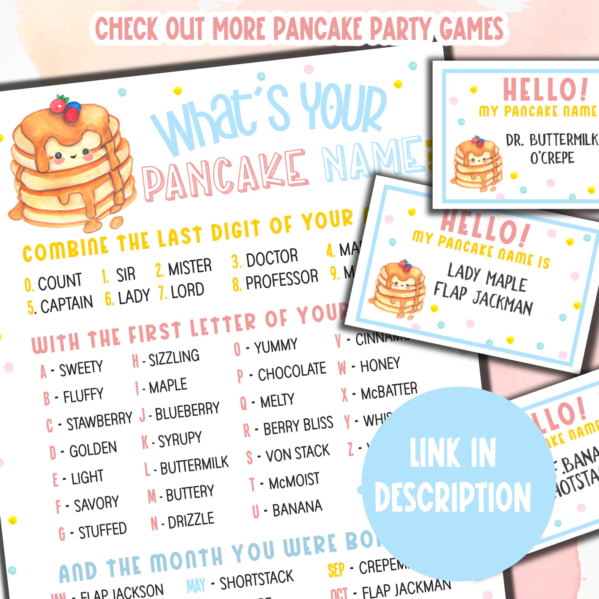 Pancake Party Game | Pancake Think Fast Game | Pancakes and Pajamas ...