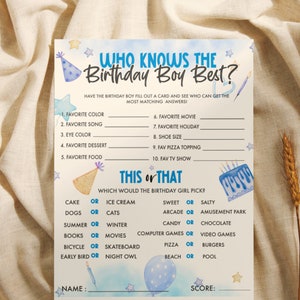 Who Knows the Birthday Boy Best Game | How Well Do You Know the ...