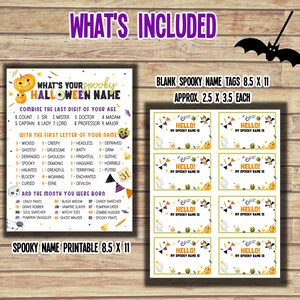 What's Your Halloween Name Game | Spooky Halloween Name Printable Sign ...