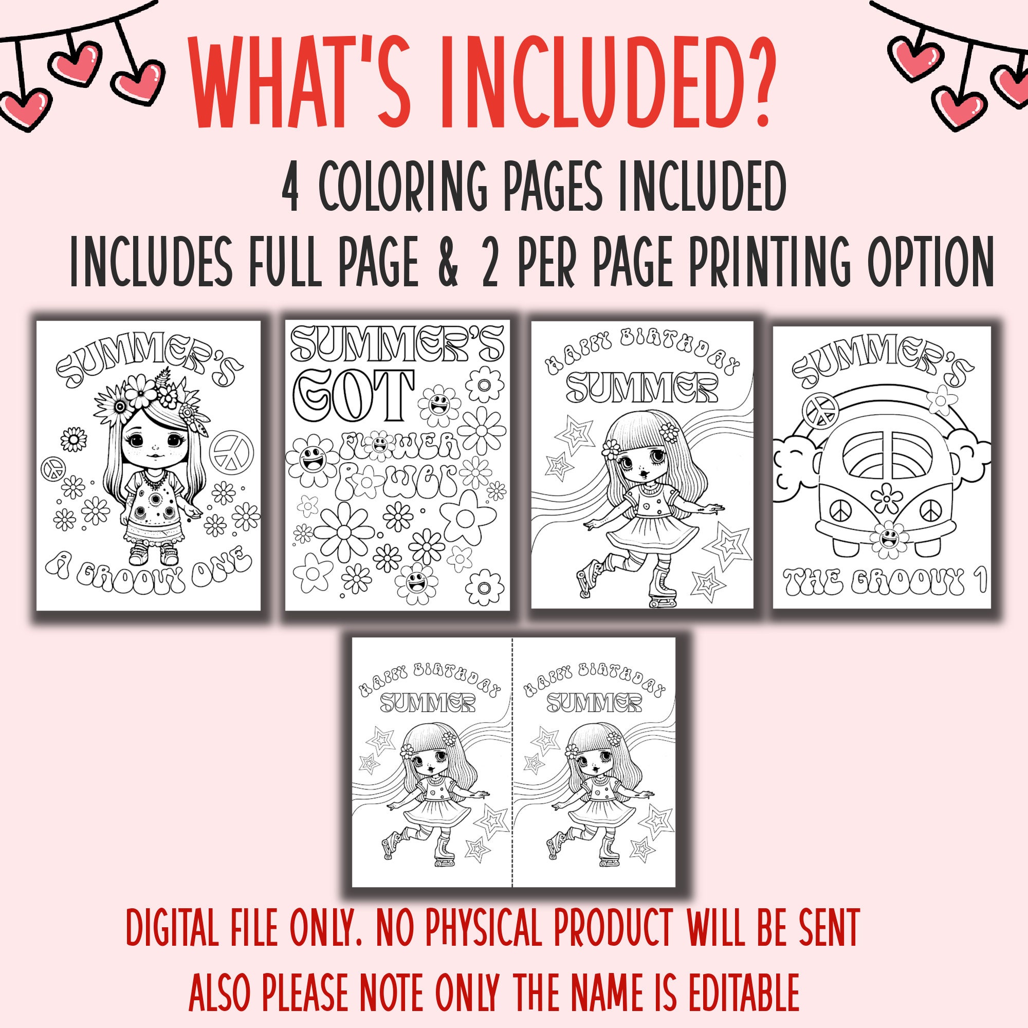 Groovy One Coloring Page First Birthday Personalized Retro - Etsy