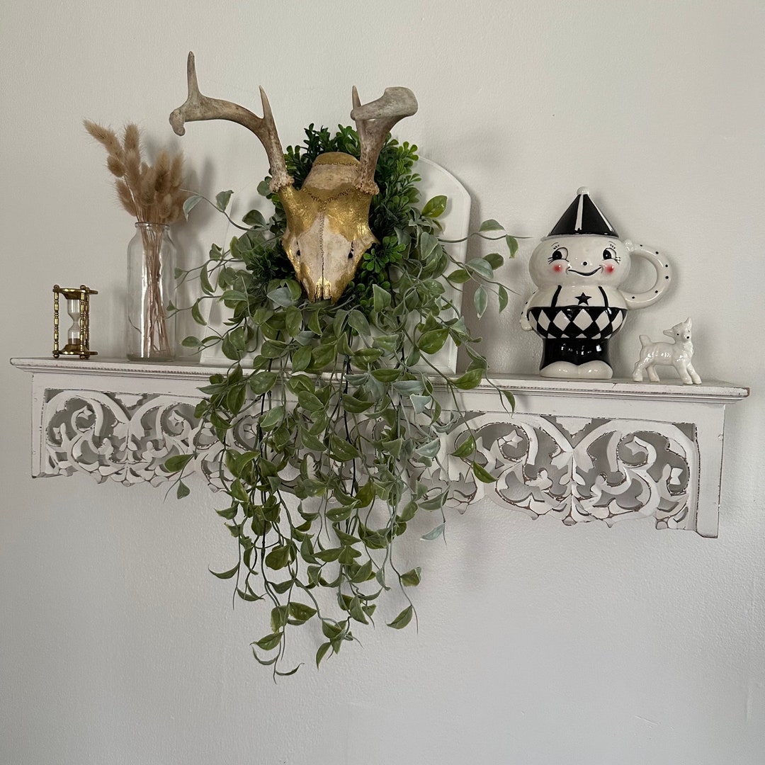 Hanging Greenery Deer Skull Mount - Etsy