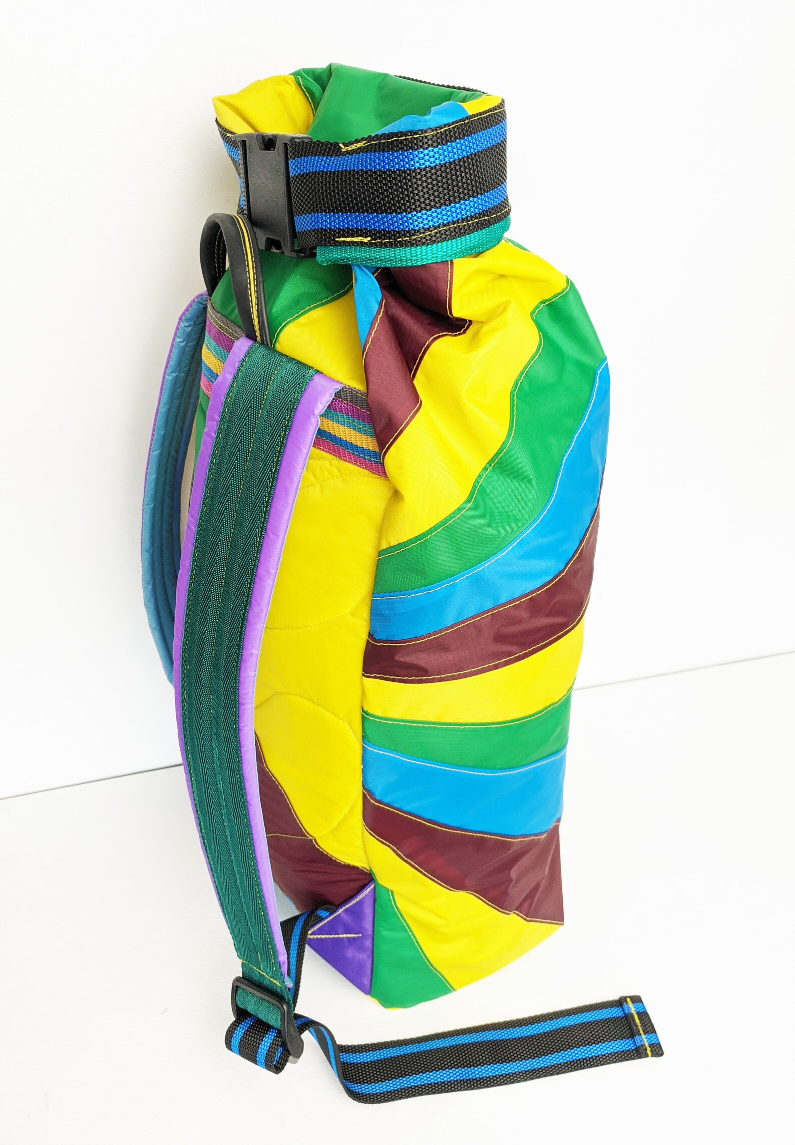 Upcycled From Hot Air Baloon and Boat Sail Rolltop Backpack - Etsy