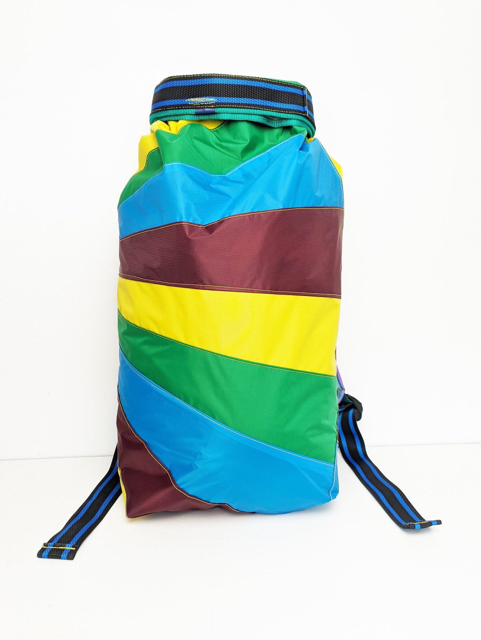 Upcycled From Hot Air Baloon and Boat Sail Rolltop Backpack - Etsy