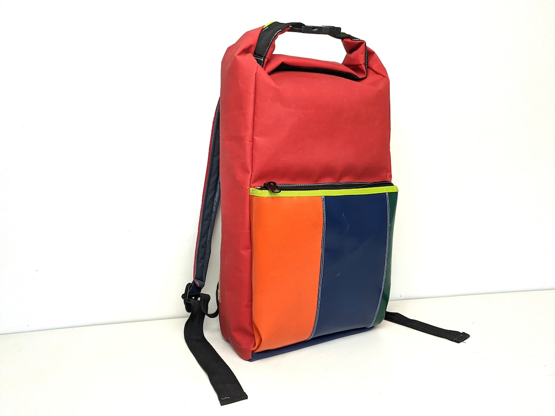 Upcycled Tarpaulin Rolltop Backpack M/L - Etsy
