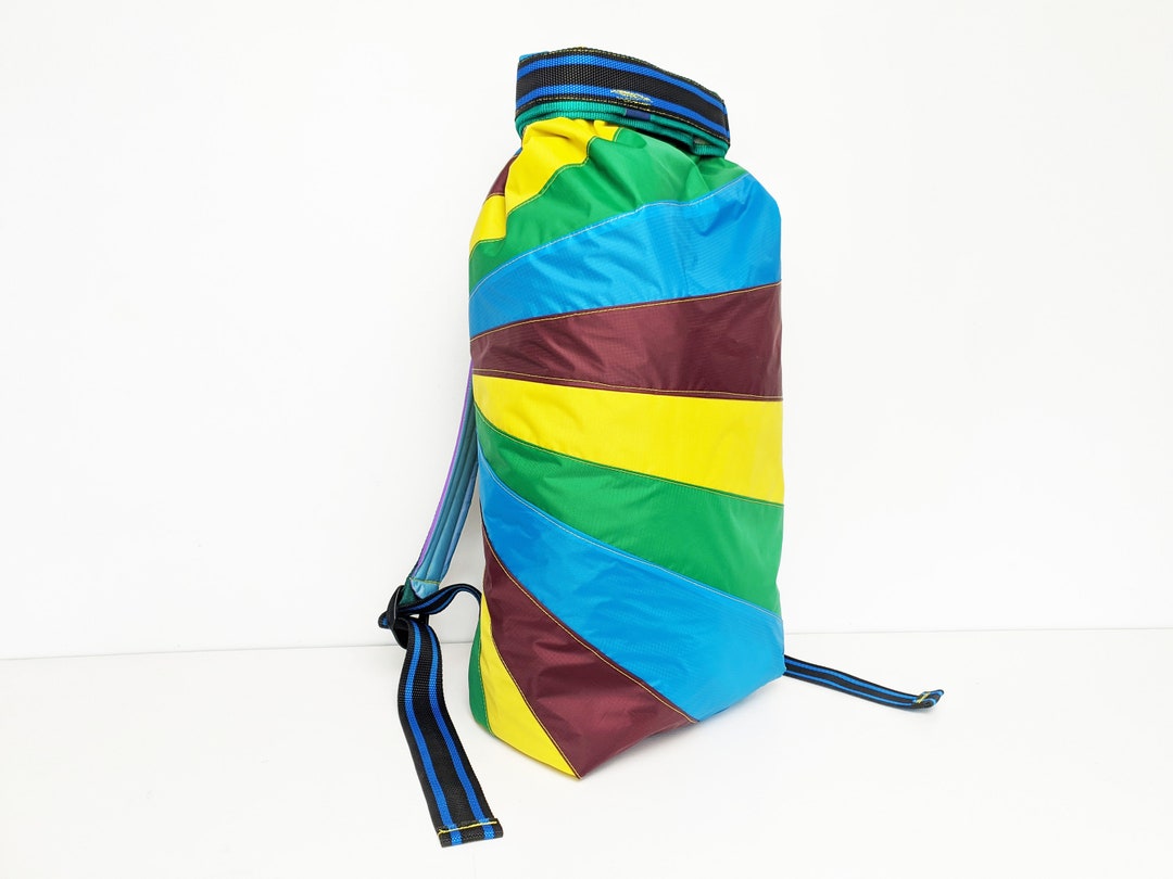Upcycled From Hot Air Baloon and Boat Sail Rolltop Waterproof Backpack ...