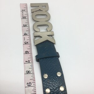 Vintage Belt Spellout ROCK Rare Big Logo Leather Belt - Etsy