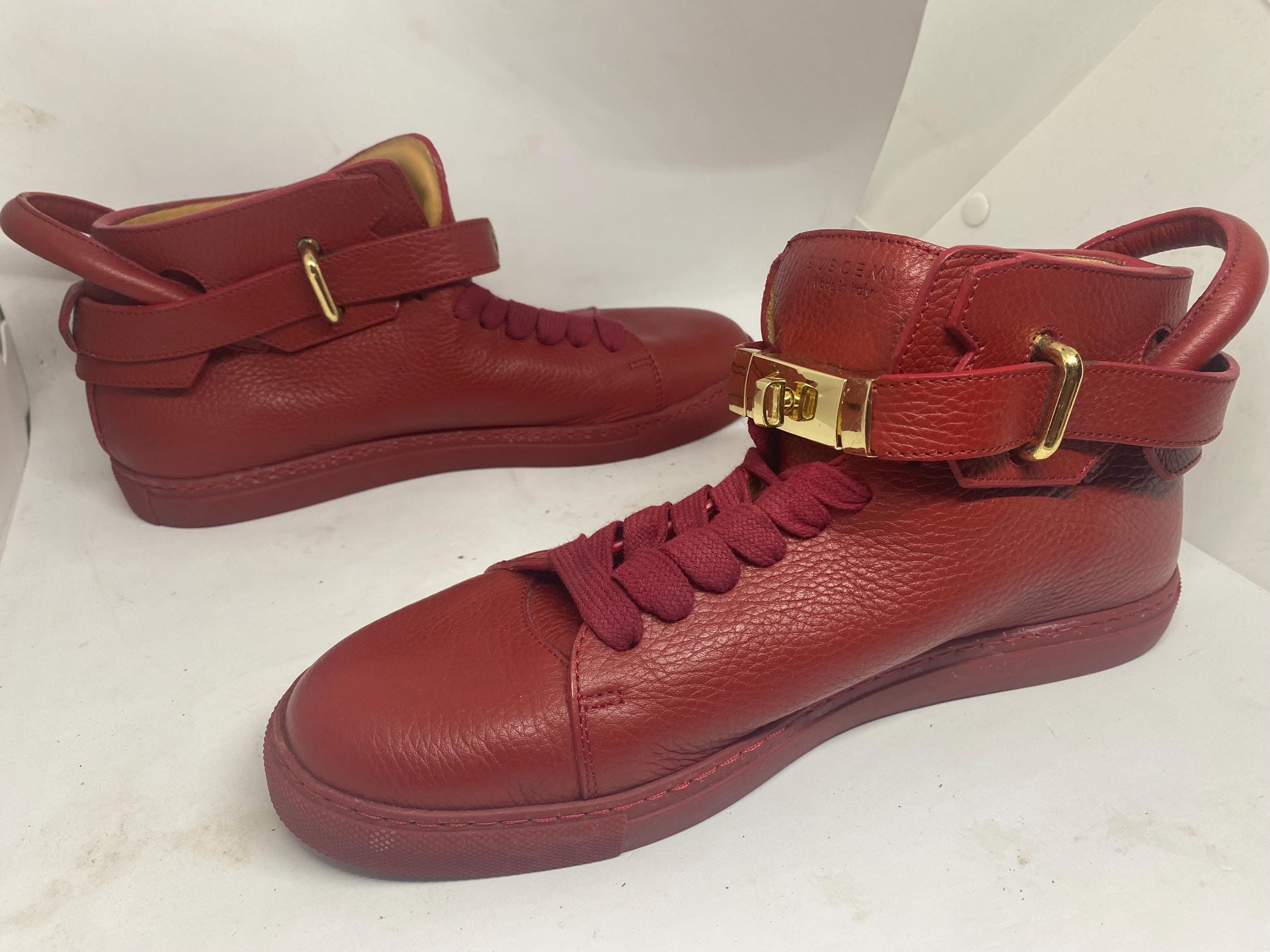 Buscemi Red Gold Sneakers High Cut - Etsy